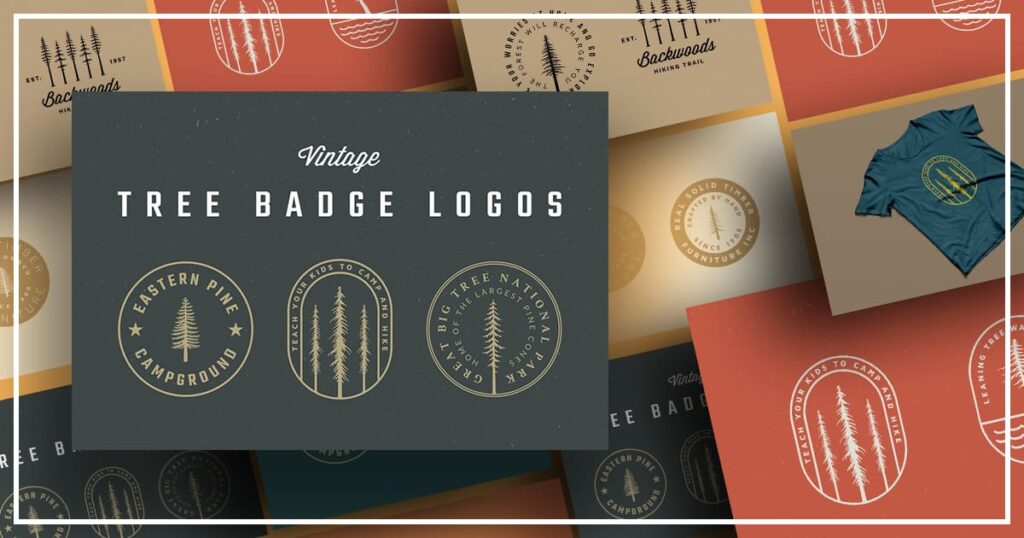 Vintage Tree Badge Logos – MasterBundles