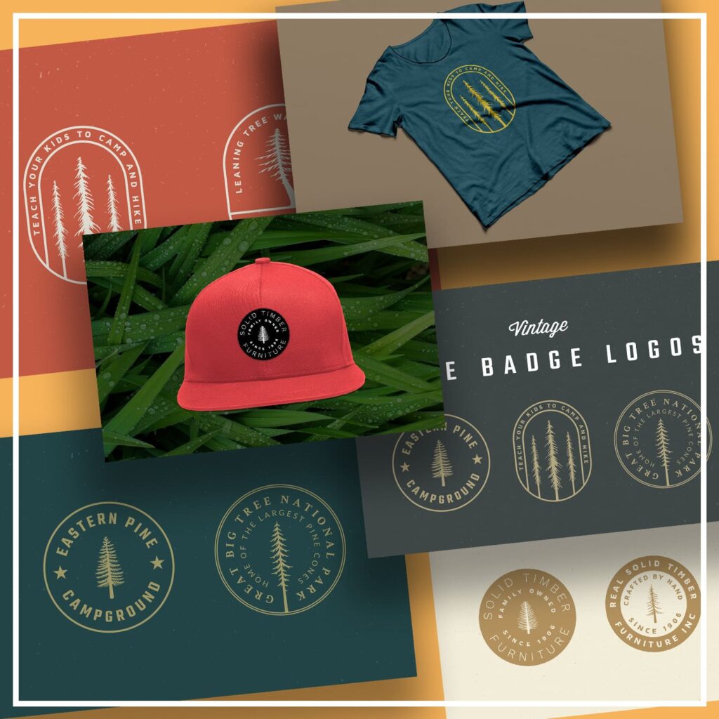 Vintage Tree Badge Logos – MasterBundles