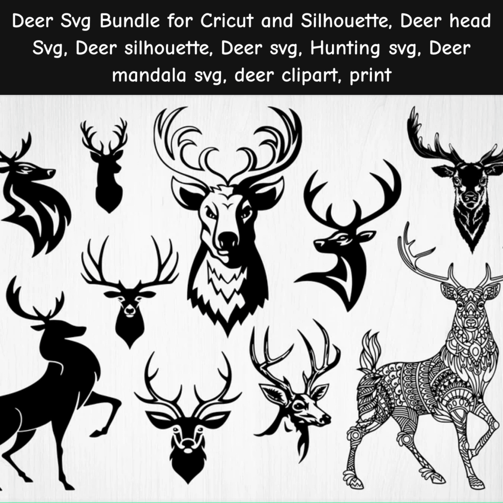 Deer SVG Bundle for Cricut And Silhouette – MasterBundles