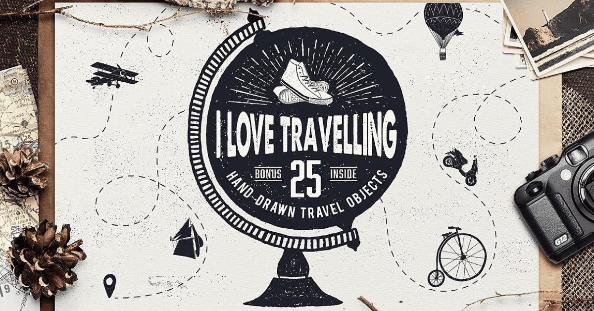 I Love Travelling - 25 Travel Objects – MasterBundles
