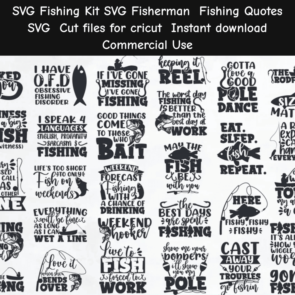 Fishing SVG Bundle | Fisherman SVG Bundle | Fishing Quotes SVG ...
