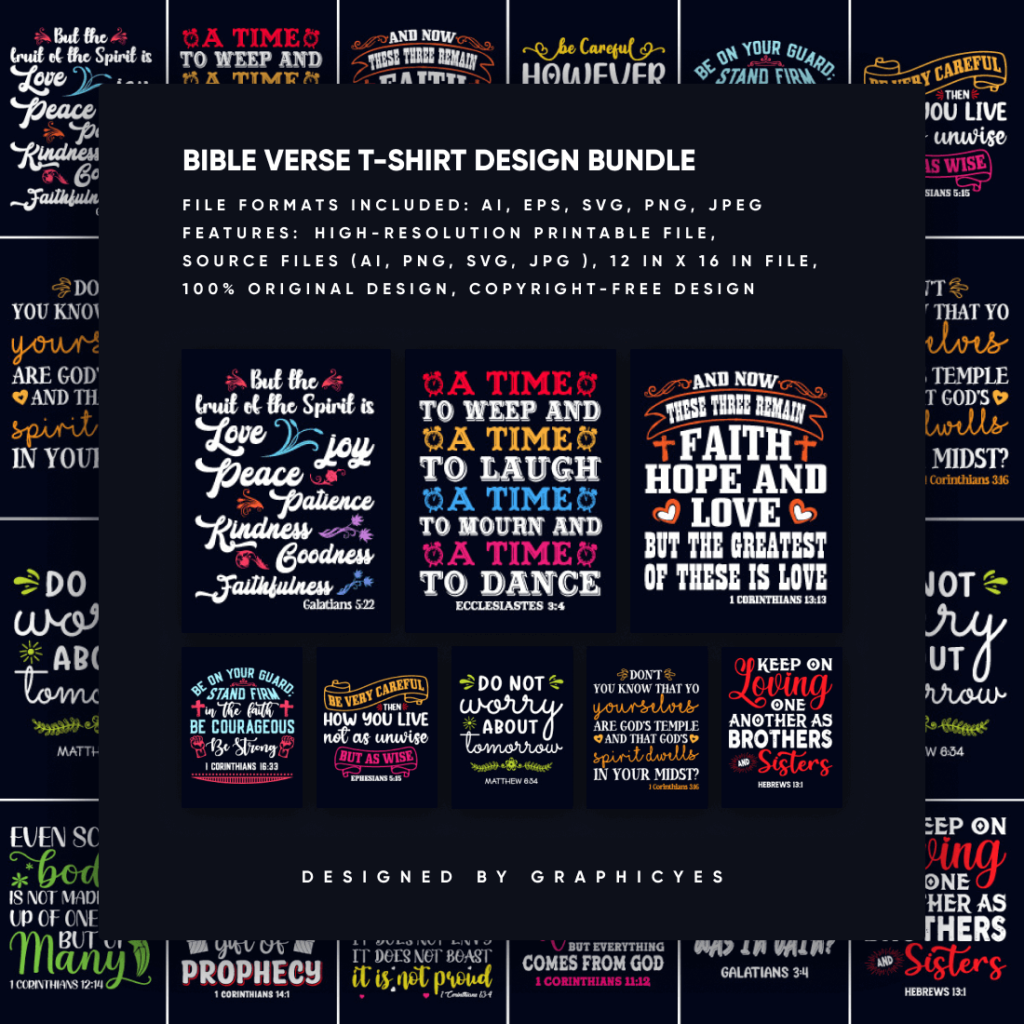 Bible Verse T-Shirt Design Bundle – MasterBundles
