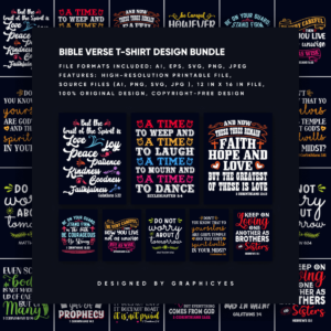 Bible Verse T-Shirt Design Bundle – MasterBundles