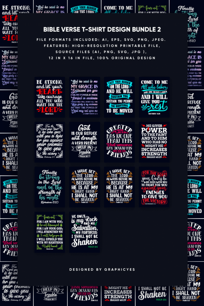 Bible Verse T-Shirt Design Bundle – MasterBundles
