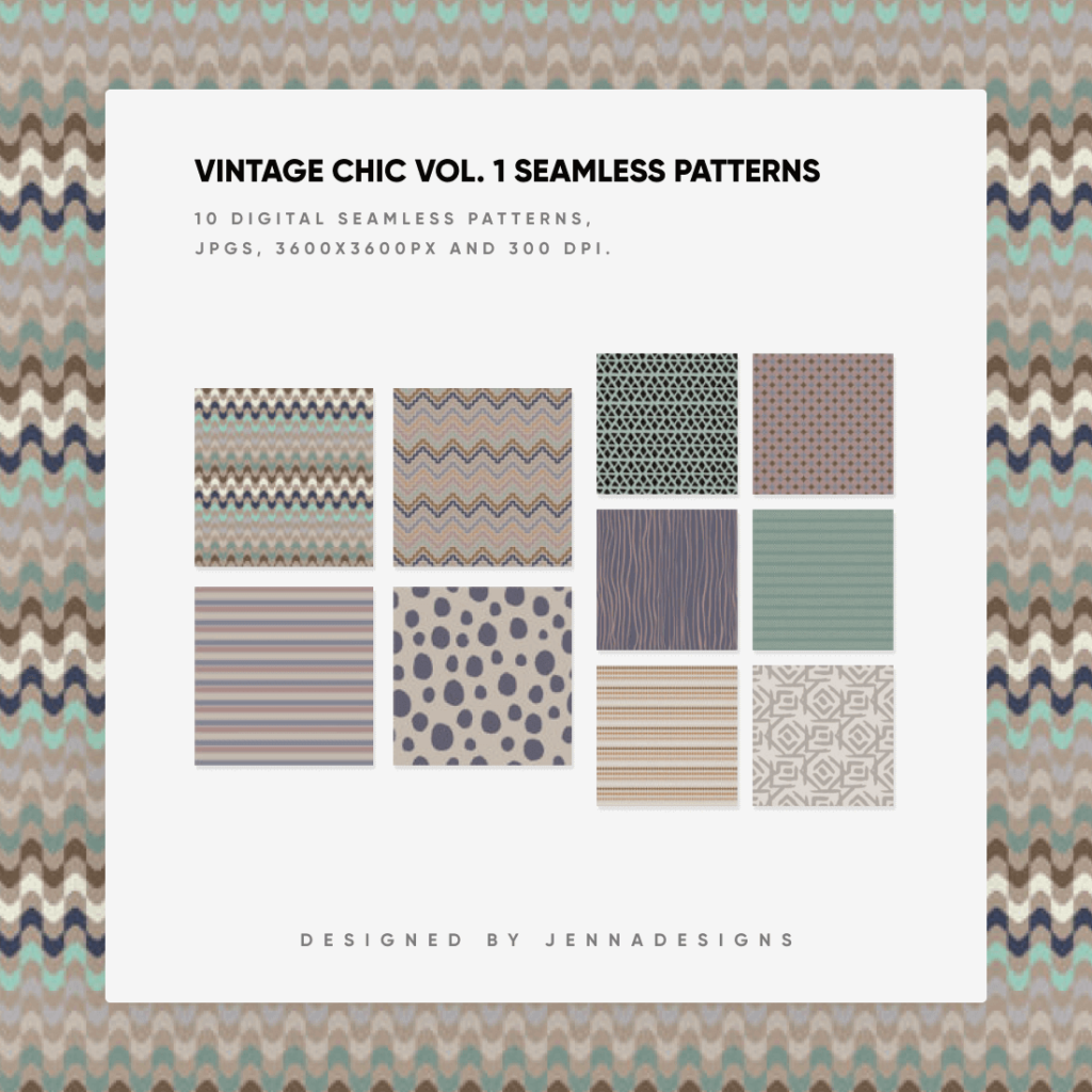 Vintage Chic Vol. 1 Seamless Patterns – MasterBundles