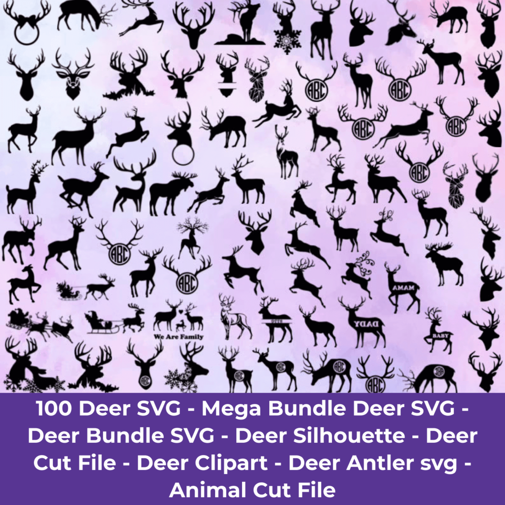 100 Deer SVG Mega Bundle – MasterBundles