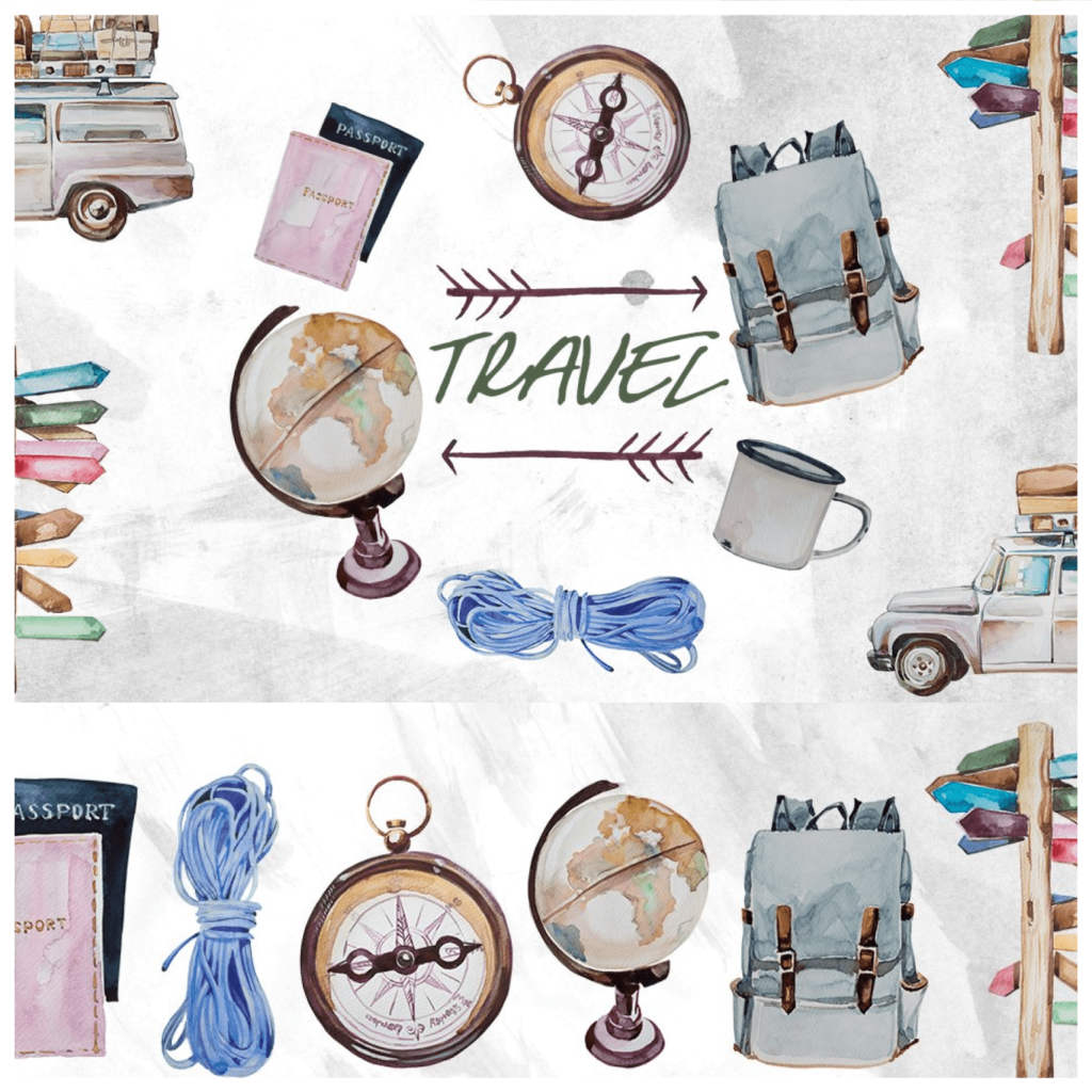 Watercolor Travel Clipart – MasterBundles