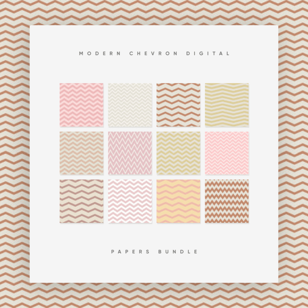 Modern Chevron Digital Papers Bundle – MasterBundles