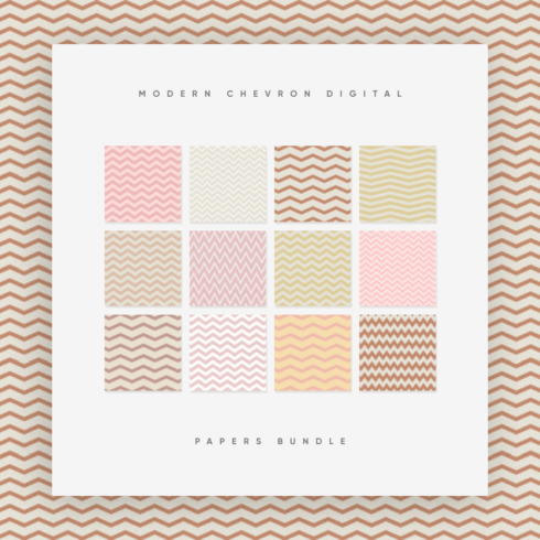 Modern Chevron Digital Papers Bundle – MasterBundles