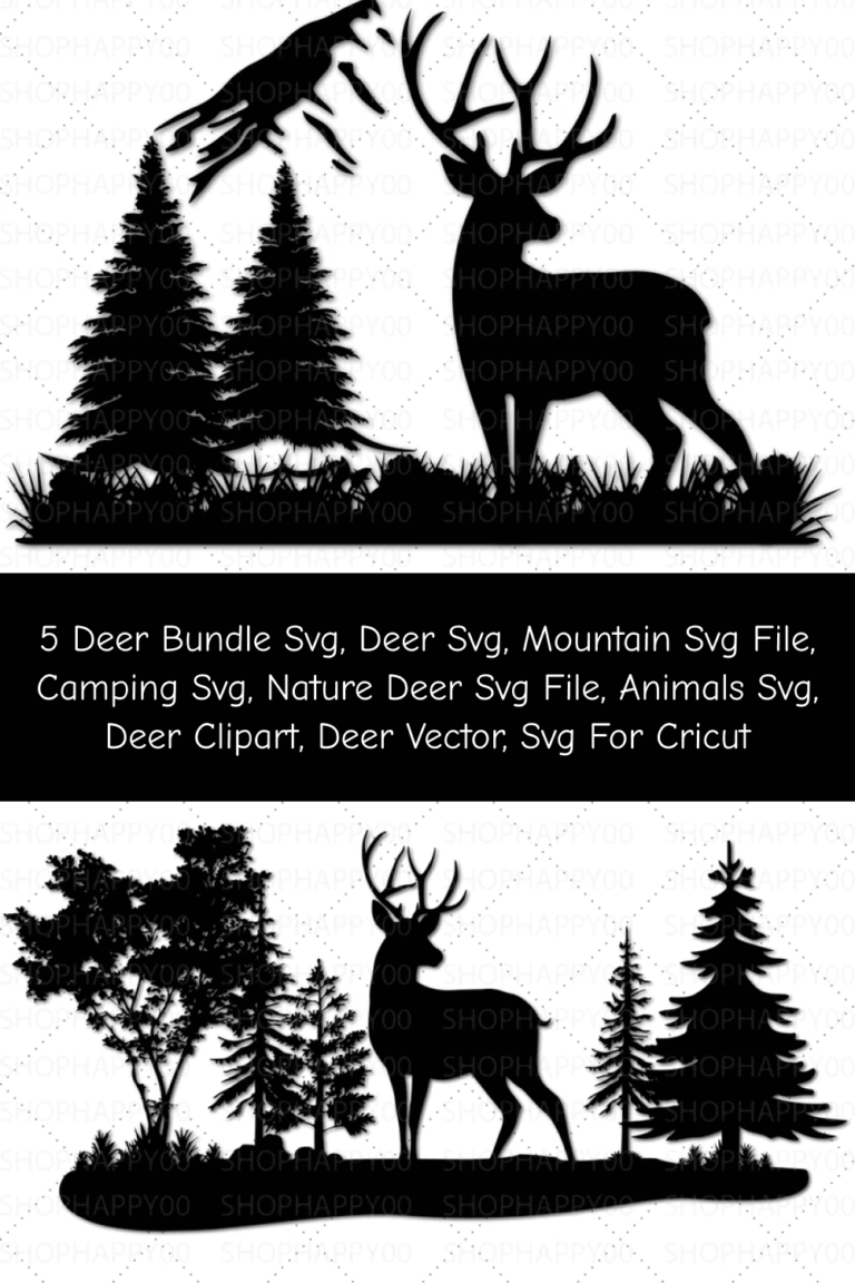 5 Deer Bundle SVG – MasterBundles