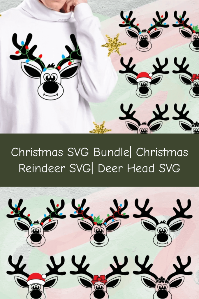 Christmas SVG Bundle| Christmas Reindeer SVG| Deer Head SVG – MasterBundles