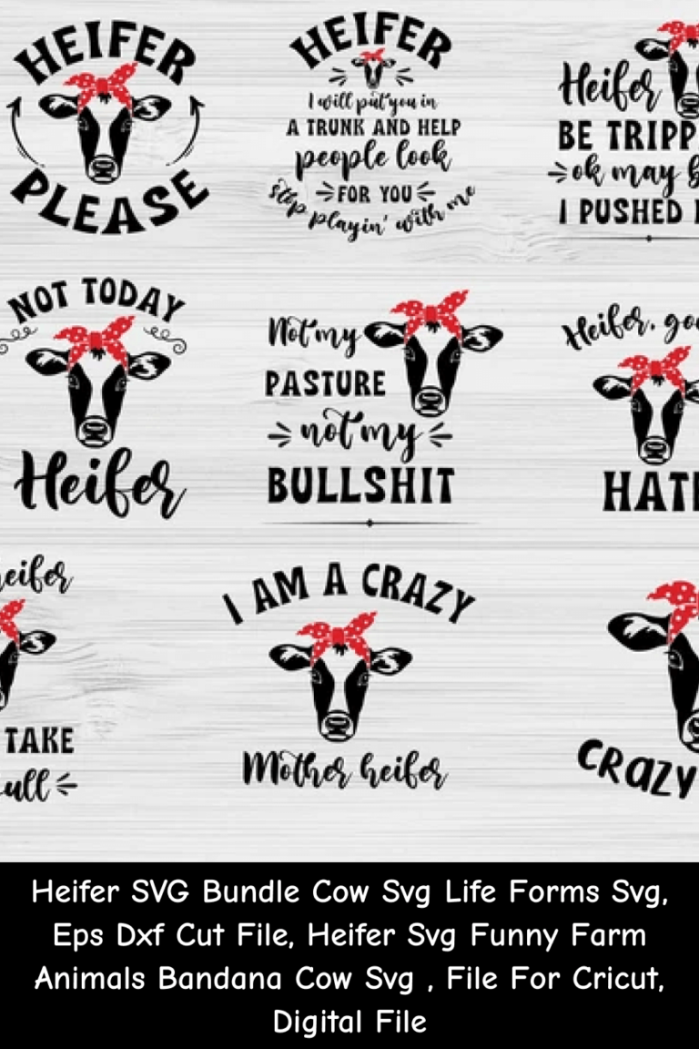 Heifer Bundle SVG & Cow Bundle - MasterBundles