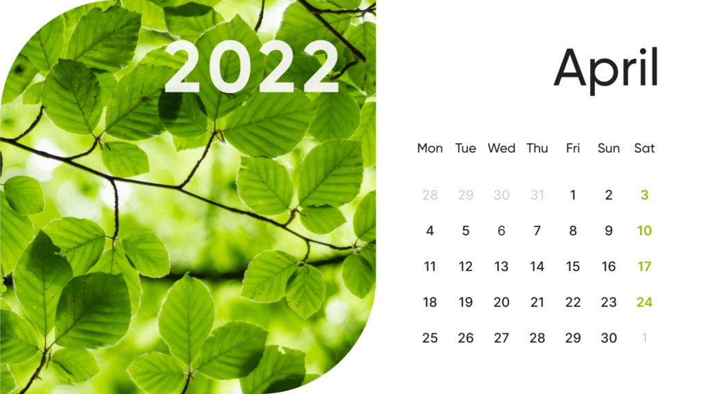 Free Printable April Calendars 2022 – MasterBundles