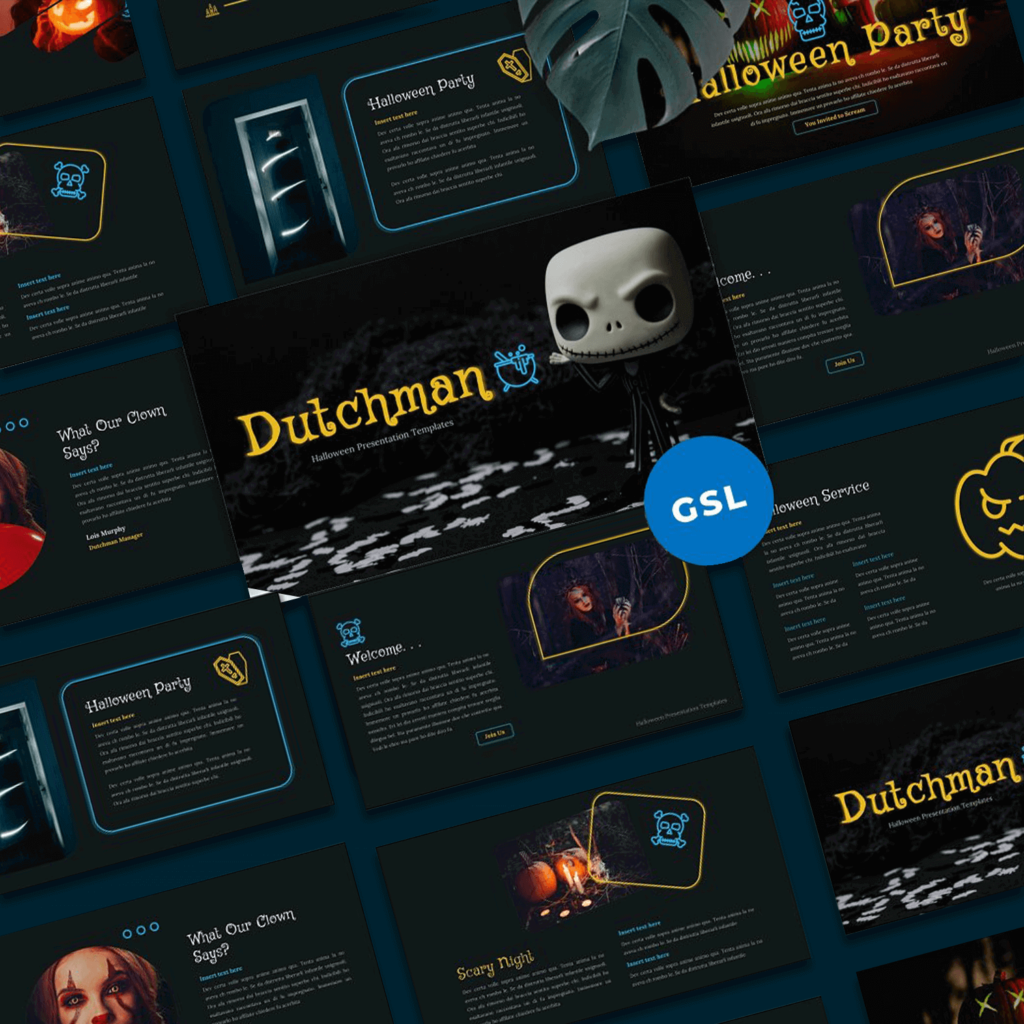 Halloween Skeleton Powerpoint Template | Master Bundles