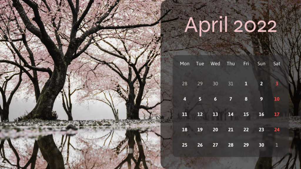 Free Printable April Calendars 2022 – MasterBundles