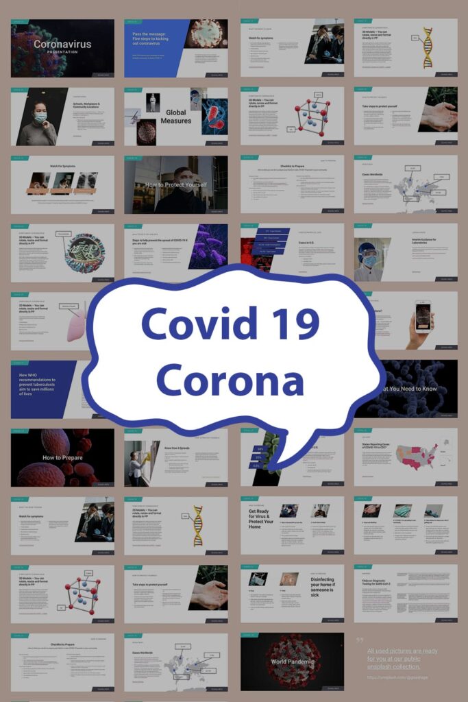 Covid 19 Corona PowerPoint Template – MasterBundles