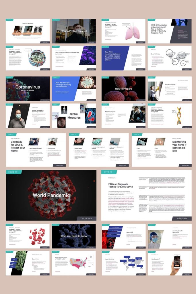 Covid 19 Corona PowerPoint Template – MasterBundles