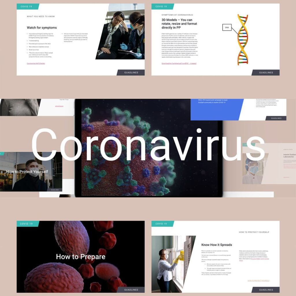 Covid 19 Corona PowerPoint Template | Master Bundles