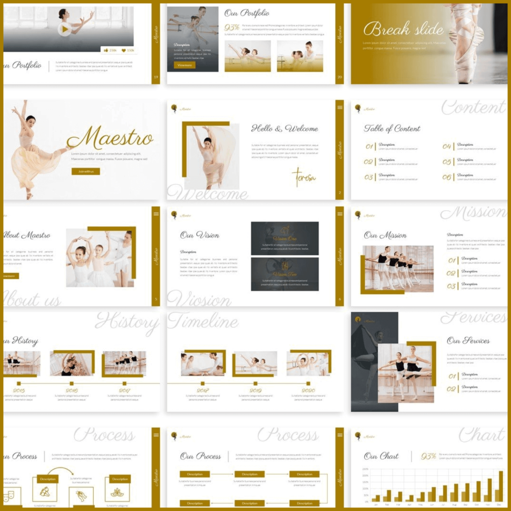 Maestro - Ballet Powerpoint Template – MasterBundles
