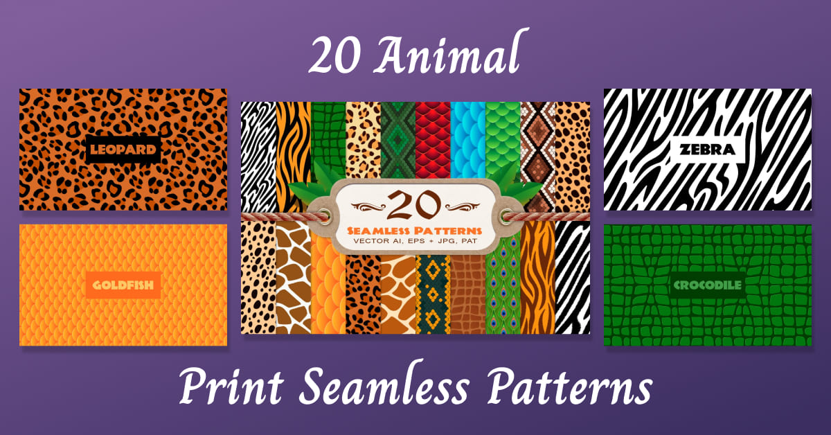 20 Animal Print Seamless Patterns – MasterBundles