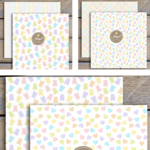 Pastel Gummy Bear Digital Papers – MasterBundles