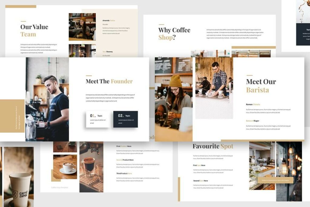 Coffee Shop Google Slides Template – MasterBundles