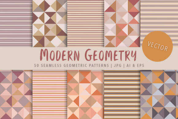 50 Geometric Patterns Vector Bundle – MasterBundles