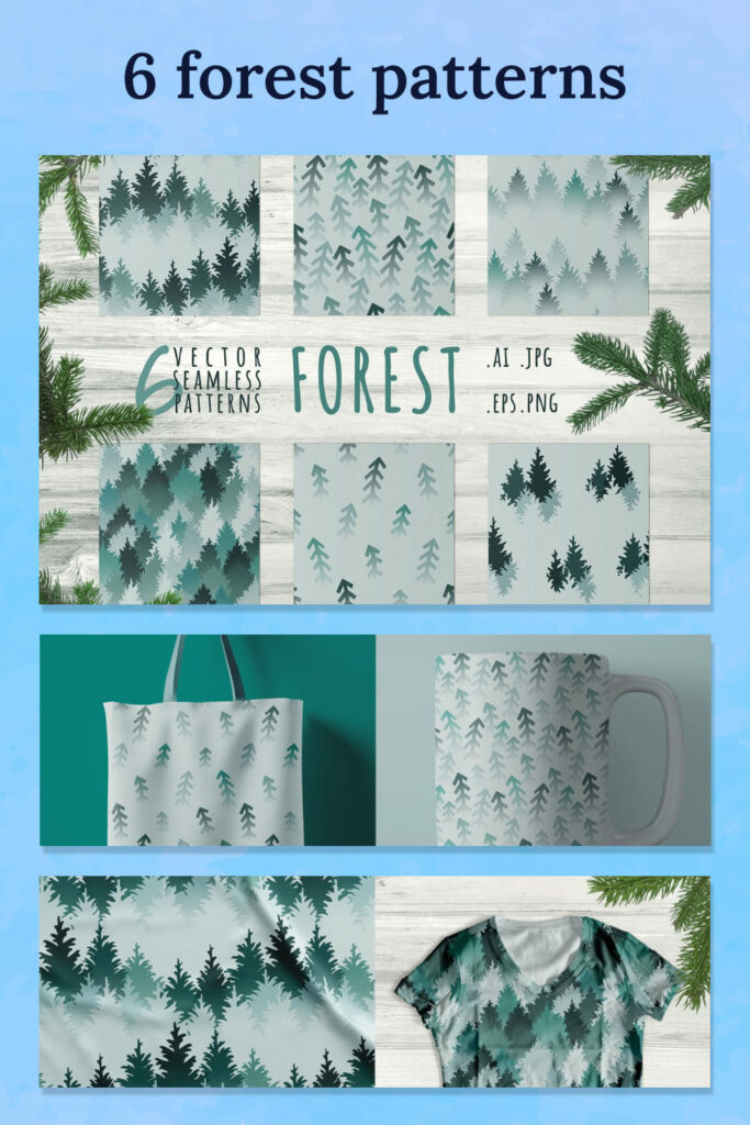 6 Forest Patterns – MasterBundles