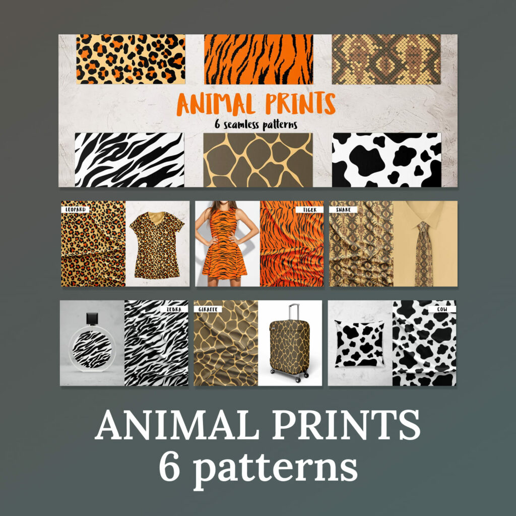 ANIMAL PRINTS. 6 Patterns – MasterBundles