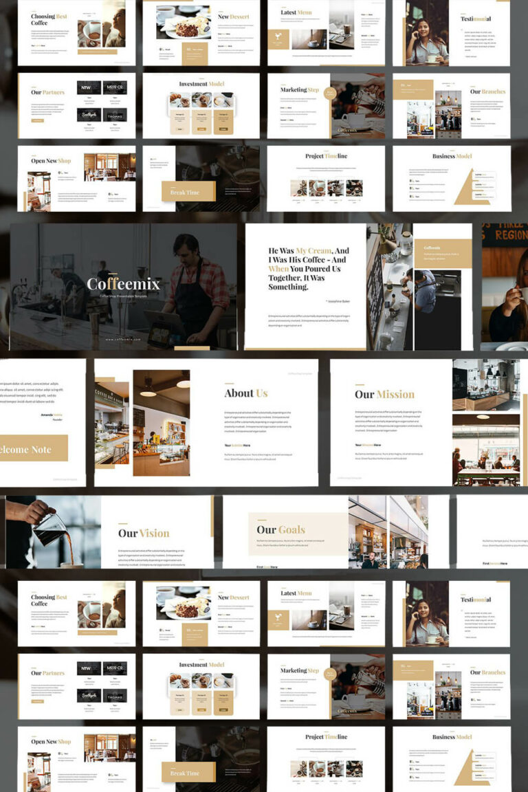 Coffee Shop Google Slides Template – MasterBundles