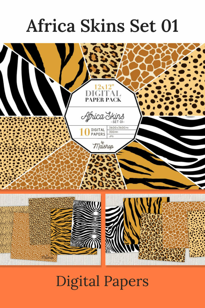 Digital Papers - Africa Skins Set 01 – MasterBundles
