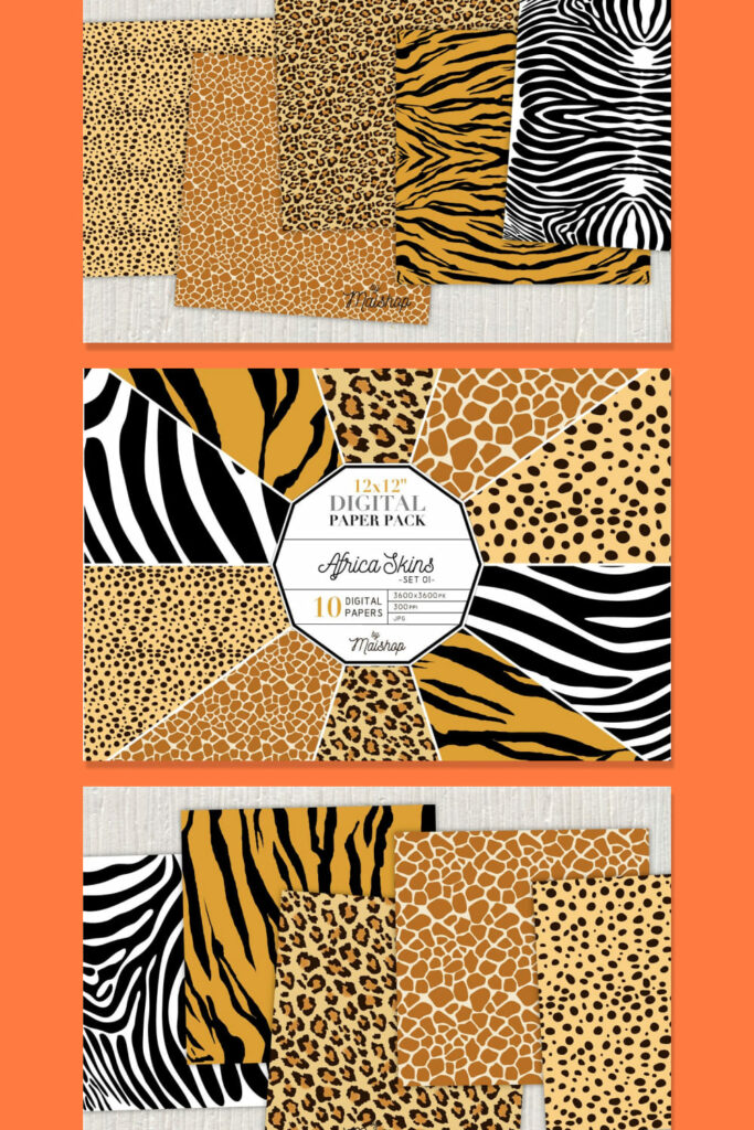 Digital Papers - Africa Skins Set 01 – MasterBundles