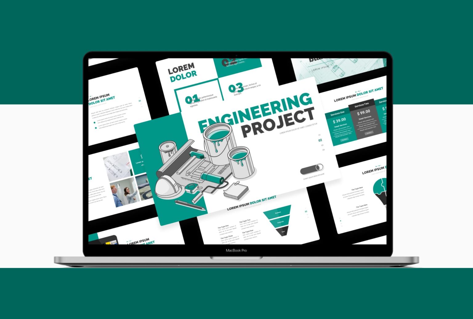 Engineering Project Powerpoint Template – MasterBundles