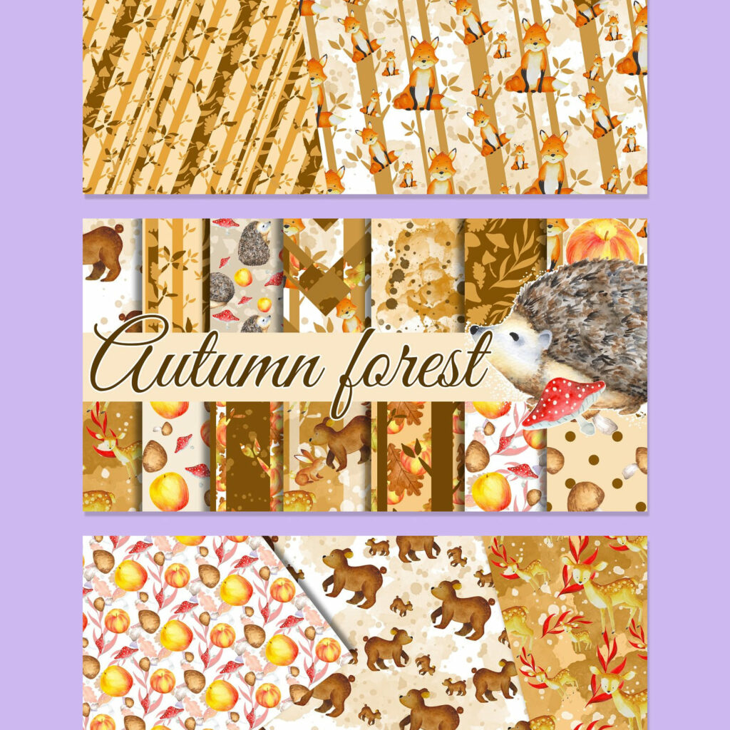 Forest Animals Papers Pack – MasterBundles
