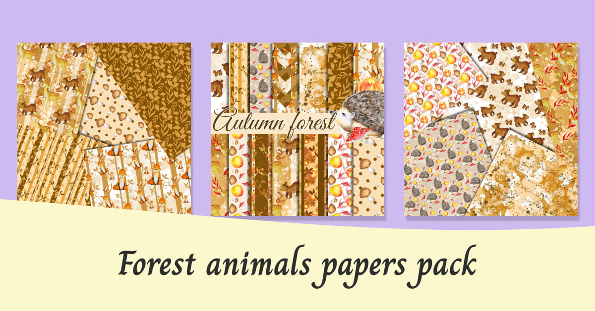 Forest Animals Papers Pack – MasterBundles