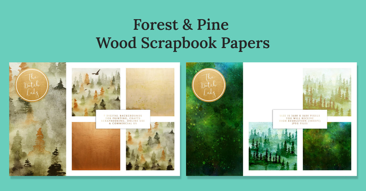 Forest & Pine Wood Scrapbook Papers – MasterBundles