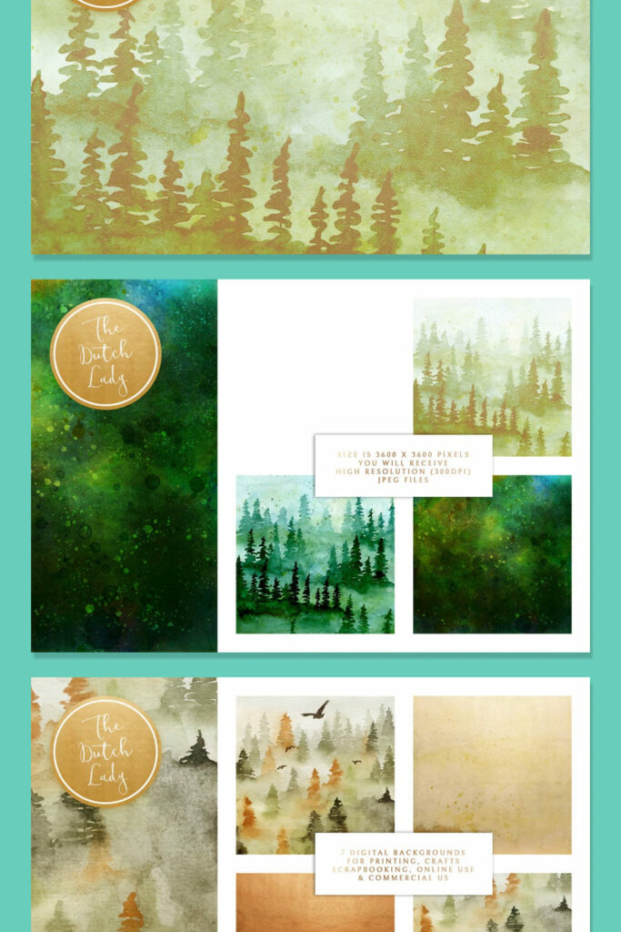 Forest & Pine Wood Scrapbook Papers – MasterBundles