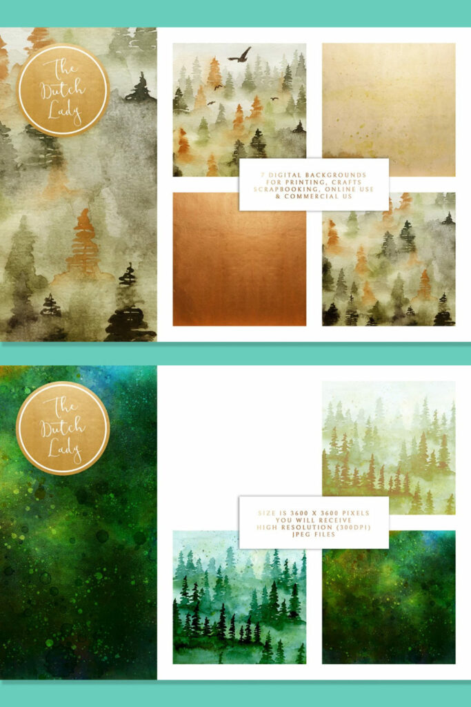 Forest & Pine Wood Scrapbook Papers – MasterBundles