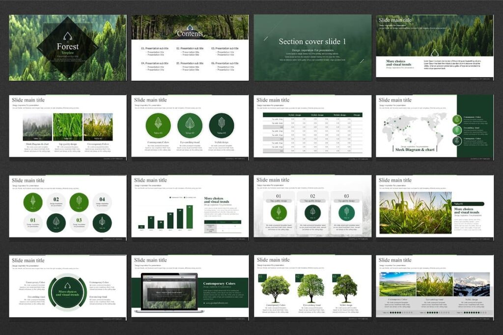 Forest Powerpoint Presentation Template – MasterBundles