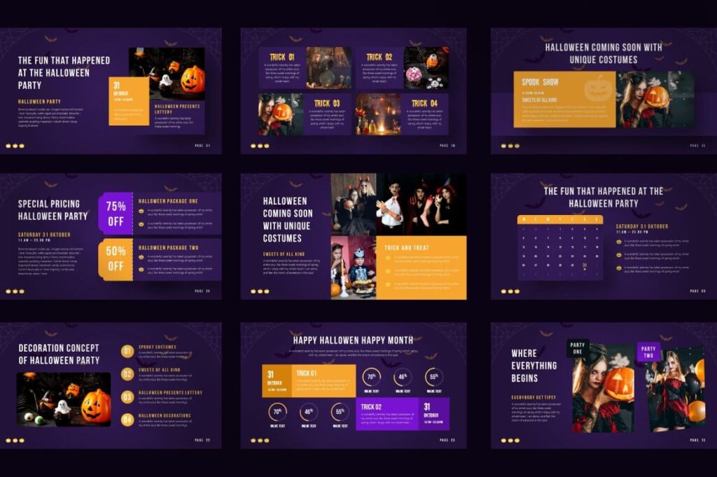 Halloween Party Powerpoint Template – MasterBundles