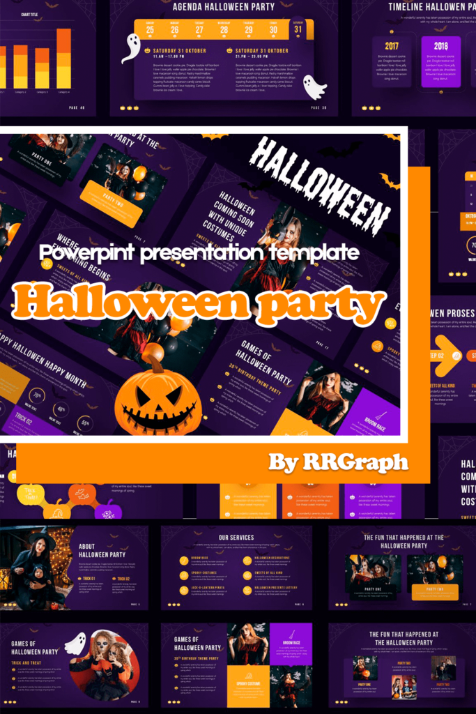 Halloween Party Powerpoint Template – MasterBundles
