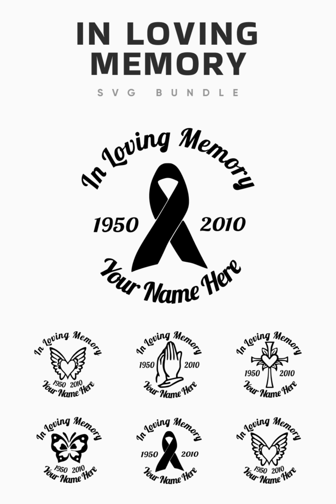 In Loving Memory SVG Set | Master Bundles