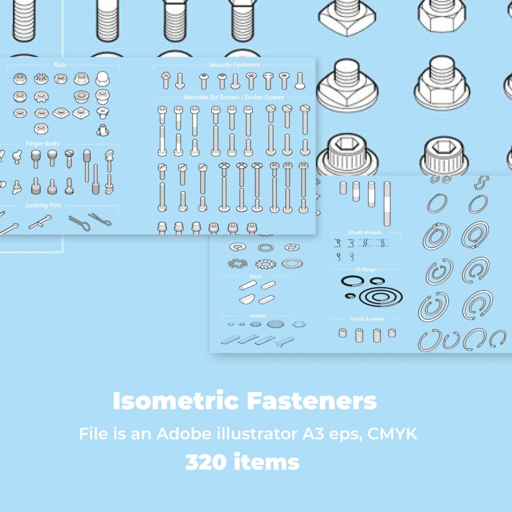 Isometric Fasteners – MasterBundles
