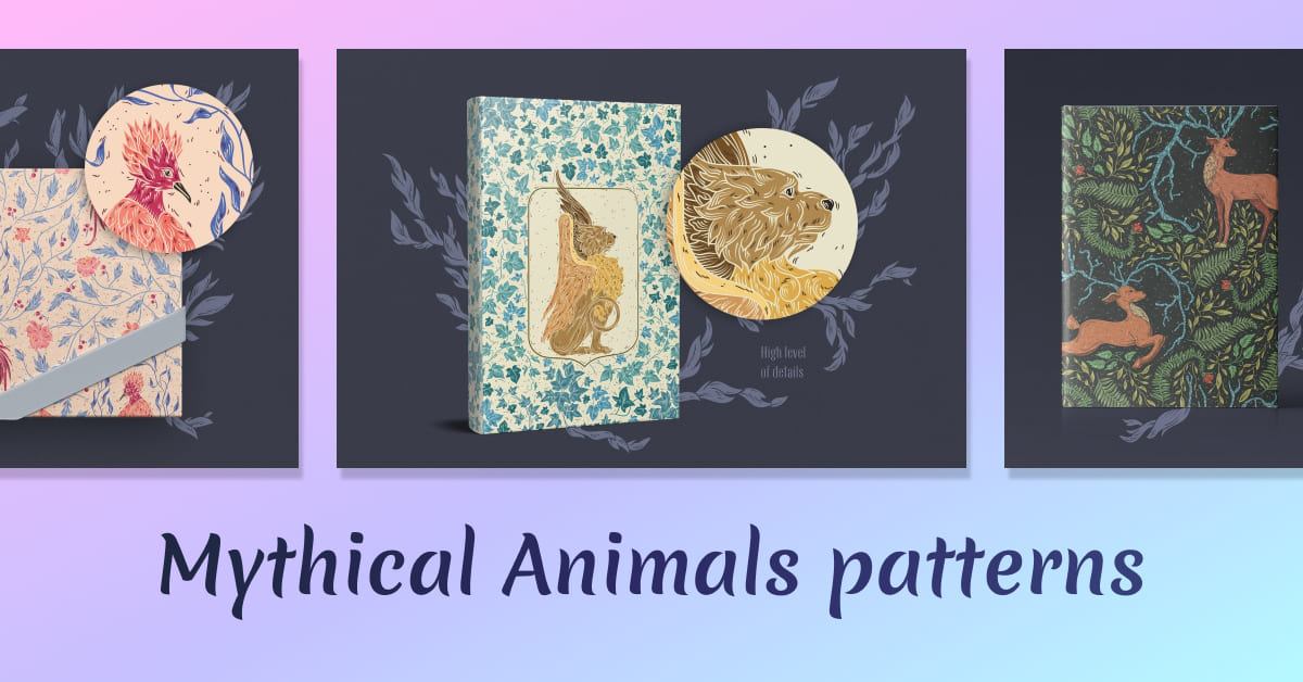 Mythical Animals Patterns – MasterBundles