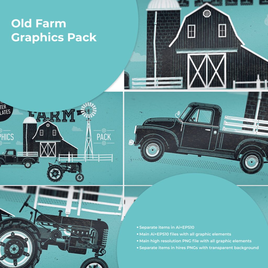 Old Farm Graphics Pack – MasterBundles