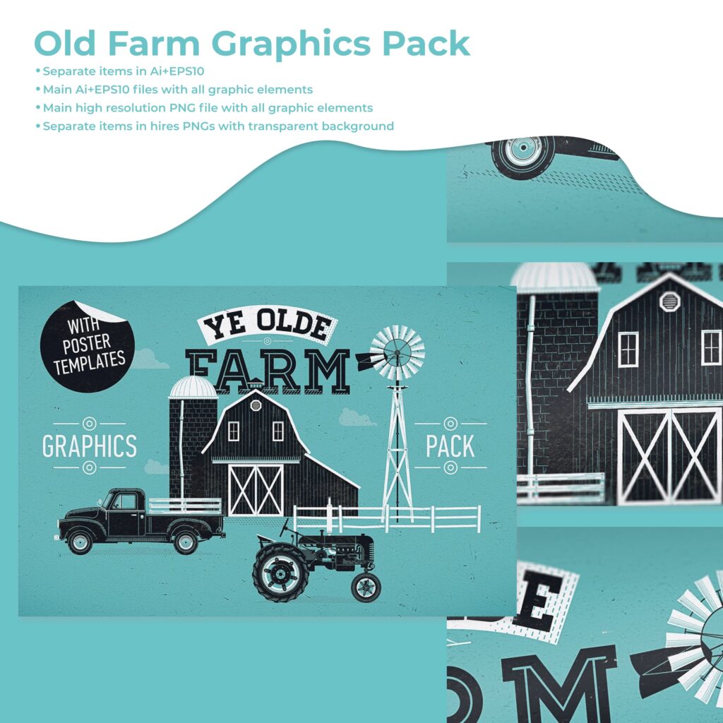 Old Farm Graphics Pack – MasterBundles
