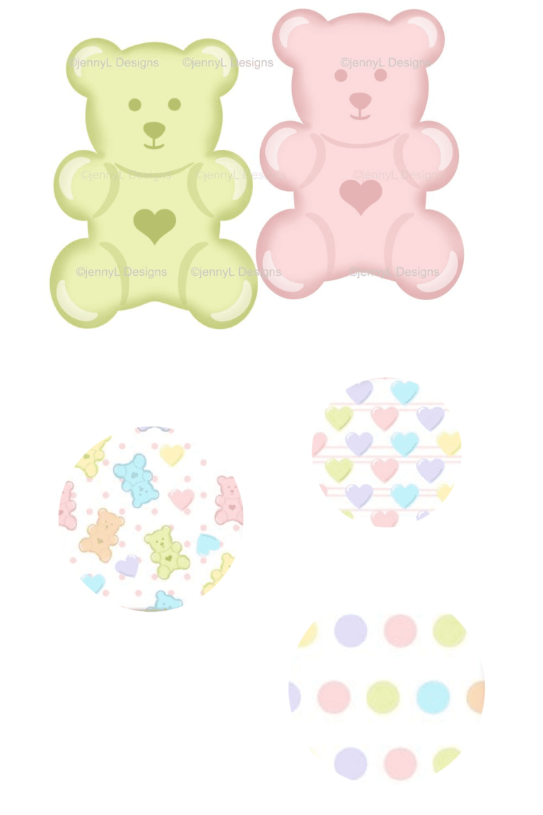 Pastel Gummy Bear Digital Papers – MasterBundles