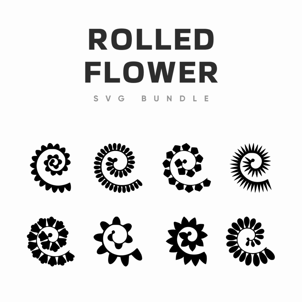 Rolled Flowers SVG -9 Rolled Paper Flower Templates – MasterBundles
