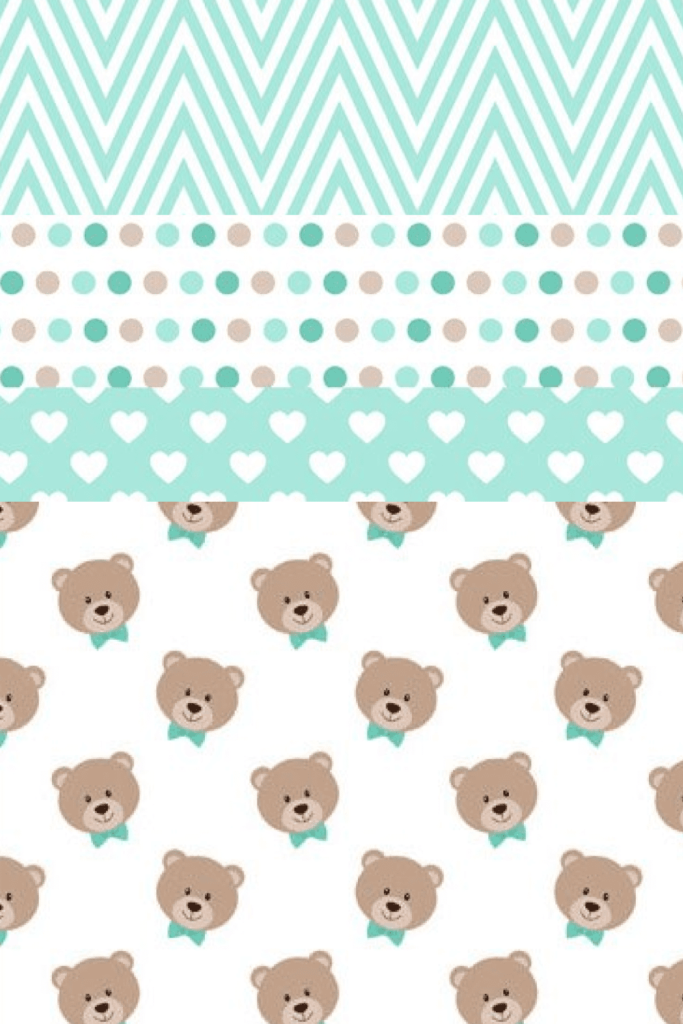 Turquoise Teddy Bear Digital Paper – MasterBundles