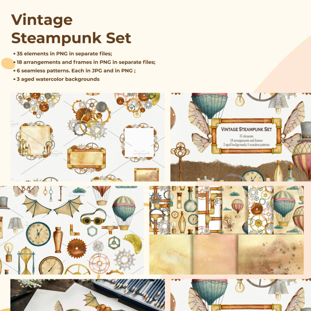 Vintage Steampunk Set – MasterBundles